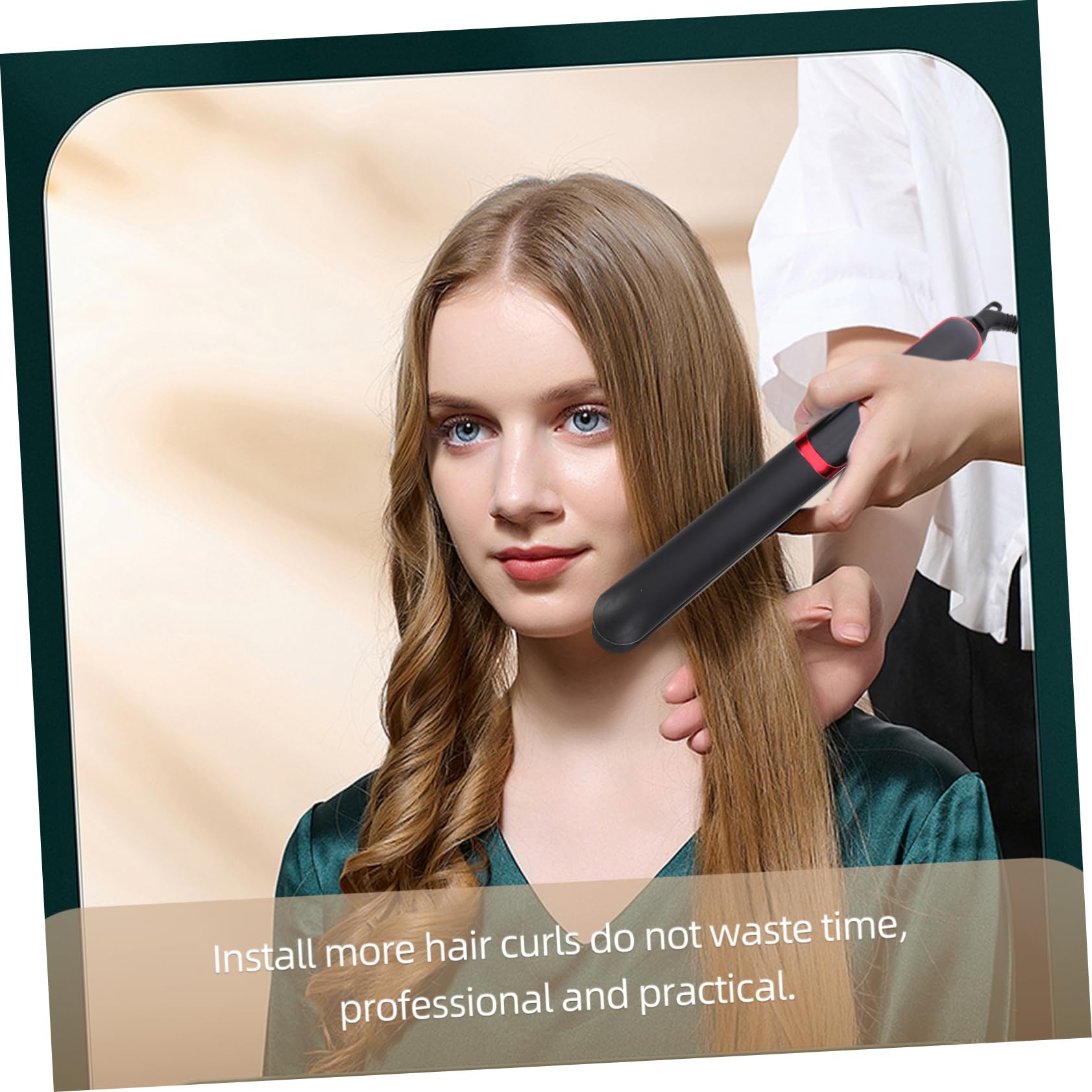 Balacoo Dual-Purpose Direct Power Panel Hair Wavy Look Flat Irons Wireless Curler straightner Cordless Curling Iron Portable Flat Iron PC Travel Electric Splint Adjustable Temperature