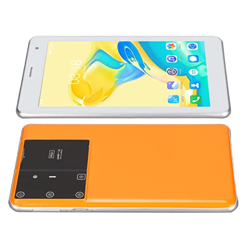 ciciglow Tablet 7Inch, 2G 32G RAM Android Tablets with Octa Core Processor, 1280x800 HD Tablet with Dual Camera, 2MP and 5MP Camera, 3500mah Battery, WiFi, Bluetooth 2.4G 5G Dual Band(Orange)