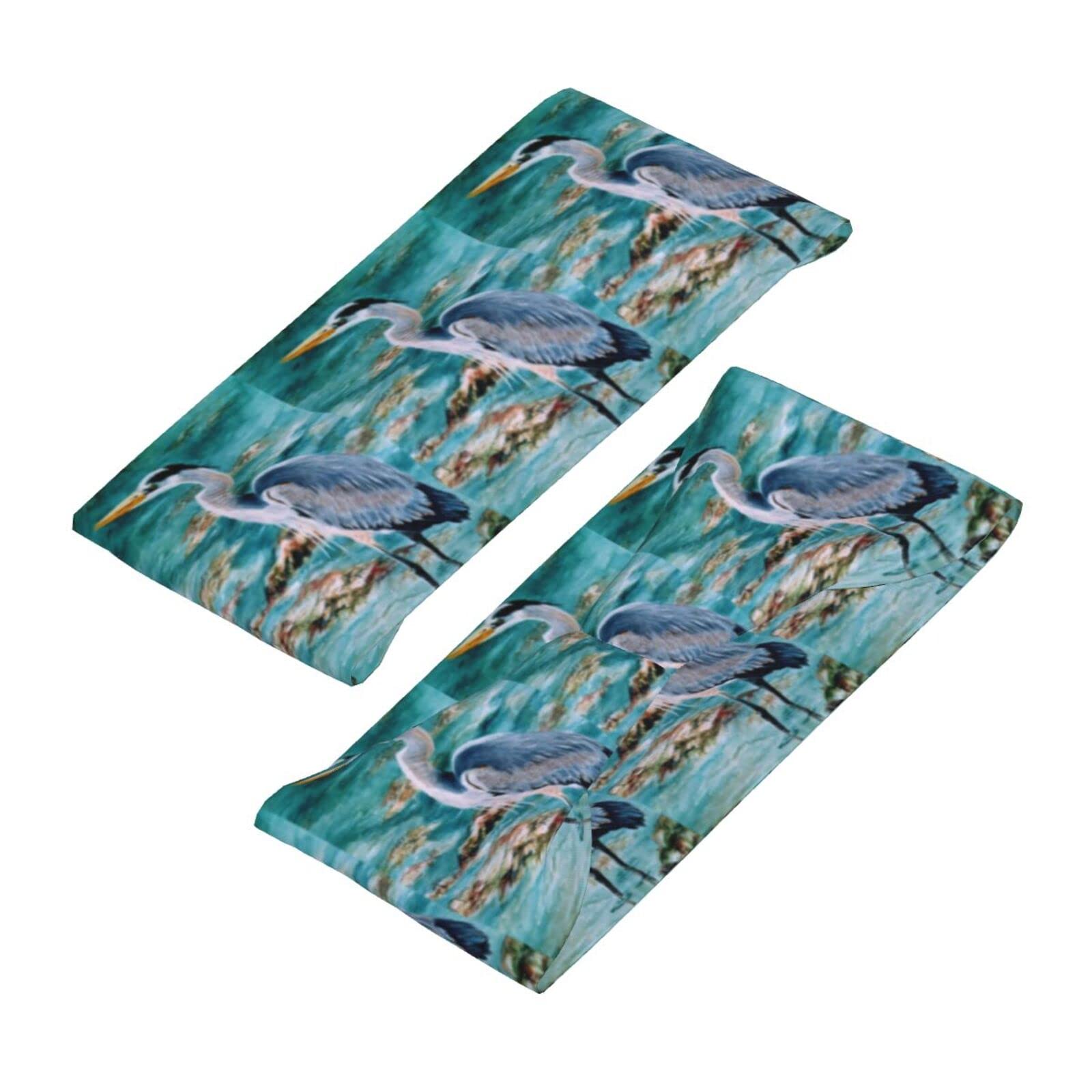 Camping Headband Great Blue Heron Moisture Wicking Non-Slip Sweatbands