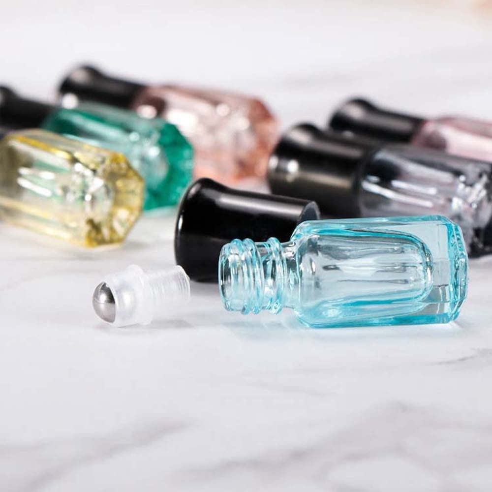 CHDHALTD Portable Colorful Thick Perfume Bottles, Essential Oil Empty Travel Bottles for Empty Perfume Bottles(10ML,Green)