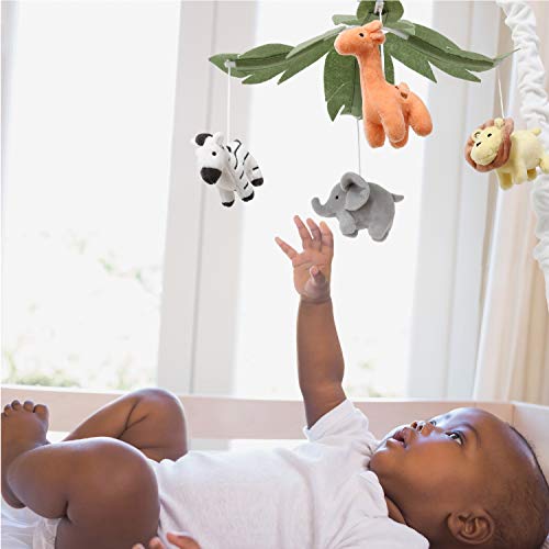 The Peanutshell Safari Animals Musical Crib Mobile for Baby Boys & Girls | Digital Music Box with 12 lullabiesā¦