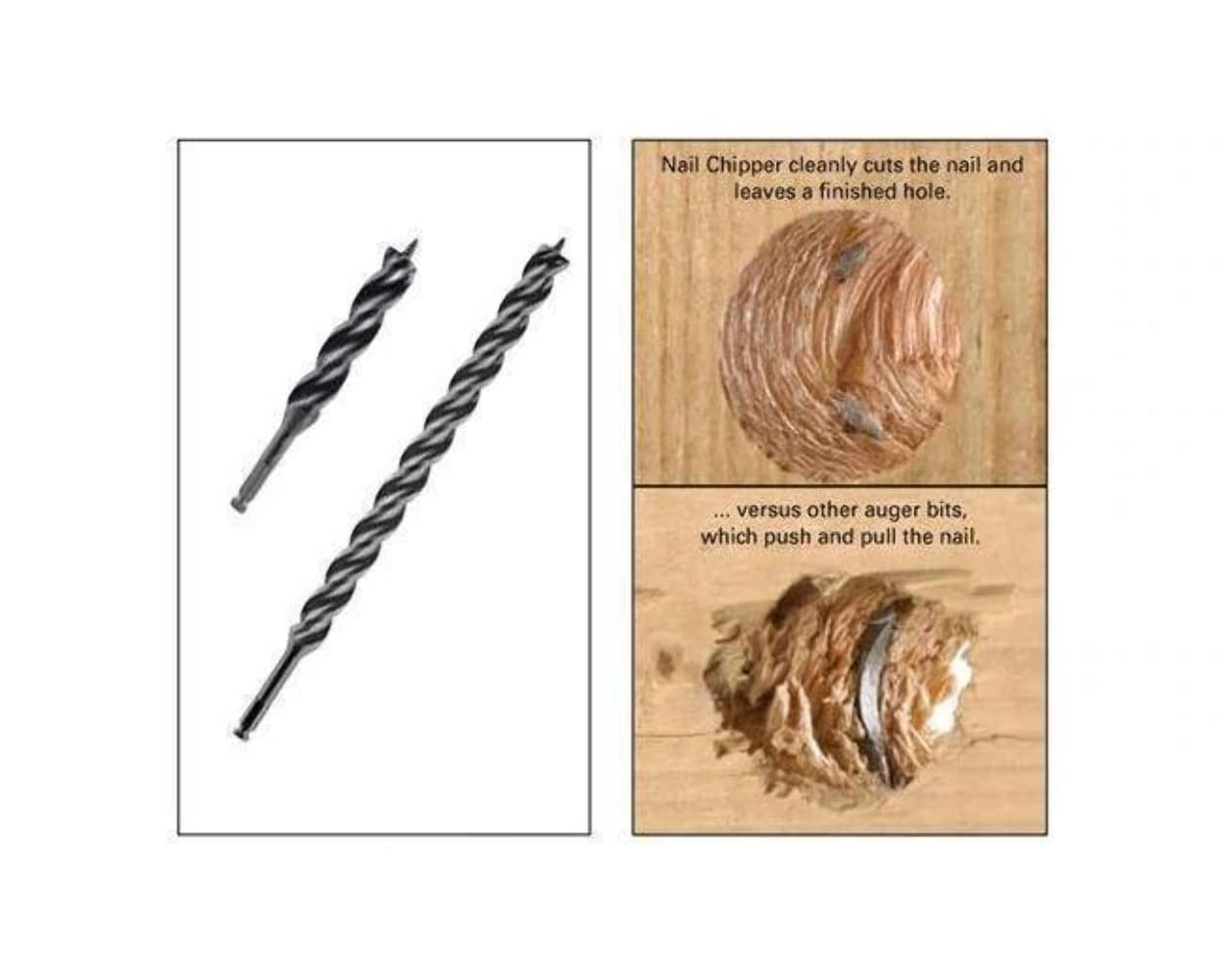 WoodOwl 03808 Tri-Cut 11/16-Inch by 18-Inch Nail Chipper Auger Bit