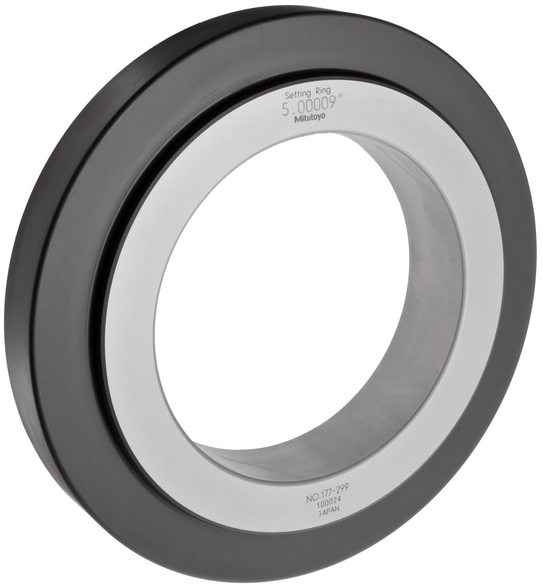 Mitutoyo 177-299 Setting Ring, 5" Size, 1.5" Width, 8.27" Outside Diameter, +/-0.00008" Accuracy