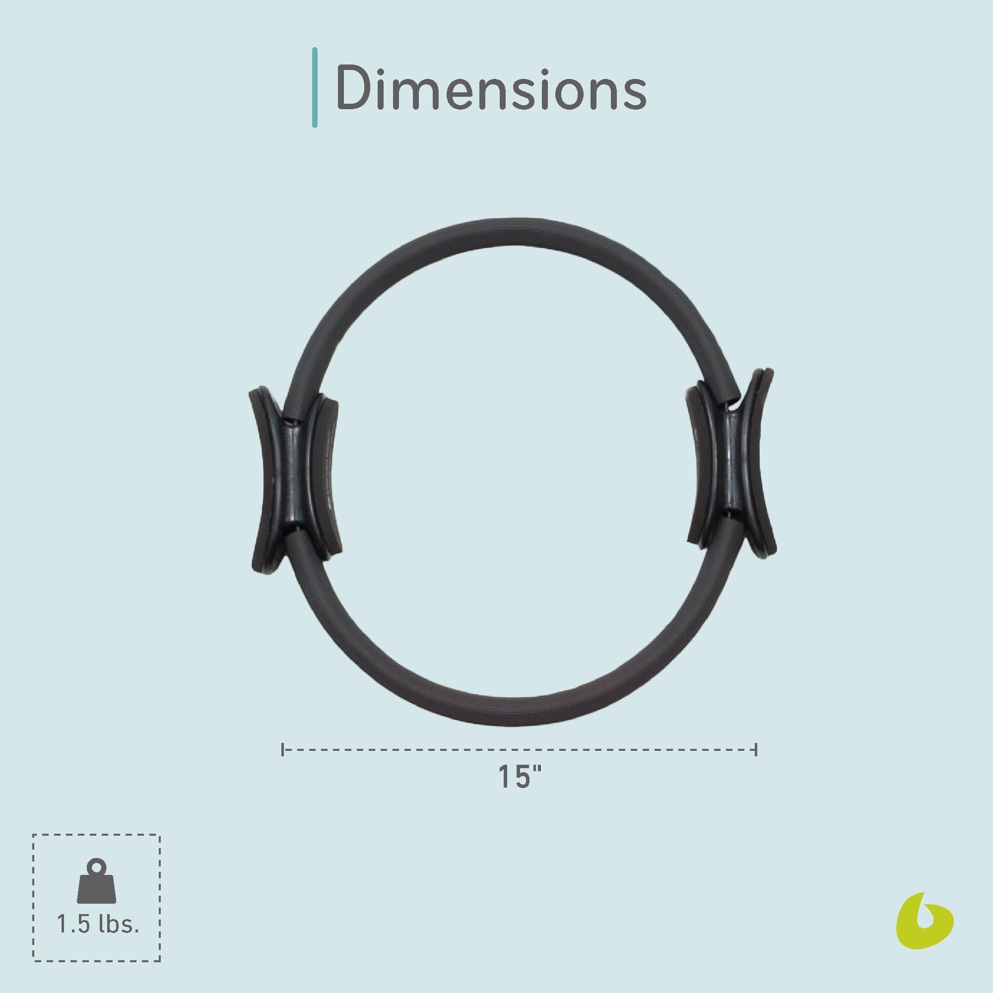 Balanced Body Ultra-Fit Circle, Pilates Ring Resistance Trainer, Upper-Body and Leg Workout Equipment, Leg Exercise Equipment, Pilates Equipment for Home or Studio Use, 15-Inch Diameter