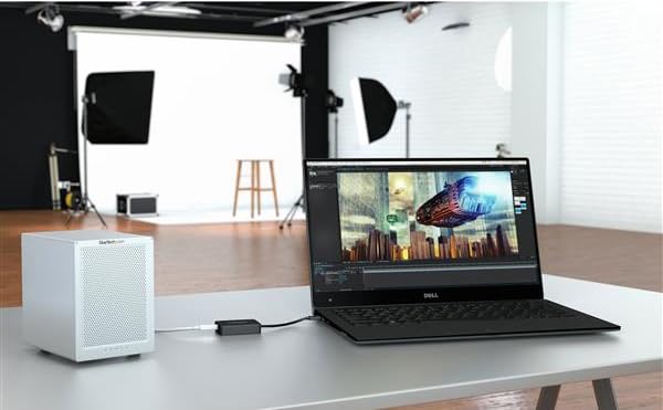 StarTech.com Thunderbolt 3 to Thunderbolt 2 Adapter (Non-Reversible) - TB3 Laptop to TB2 (20Gbps) or TB1 (10Gbps) Devices / Displays - Black - Windows/Mac (TBT3TBTADAP)
