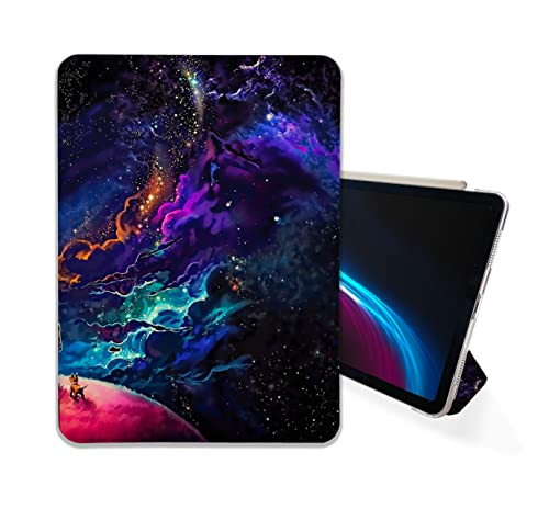 Kawaii Outer Space Galaxy case Compatible with iPad Mini Air Pro 7.9 8.3 9.7 10.2 10.9 11 12.9 inch Pattern Cover New 2022 2021 Trifold Stand 3 4 5 6 7 8 9 Generation 285 (10.2" 7/8/9 gen)