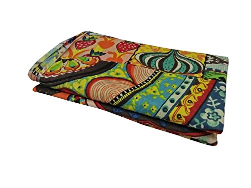 V Vedant Designs Hand Block Printed Indian Natural Cotton Jaipuri Print Sanganeri Kurti Print Fabric by 5 Yard