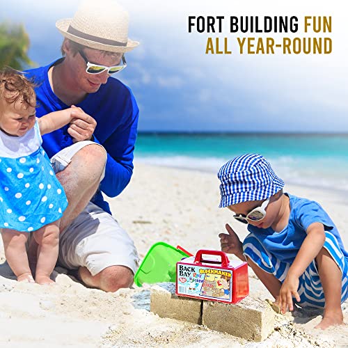 Back Bay Play Snow Block Maker - 2 Pack Snow Mold Igloo Maker & Snow Fort Building Kit for Kids - Brick Mold & Create a Castle Kit (Blue/Red)