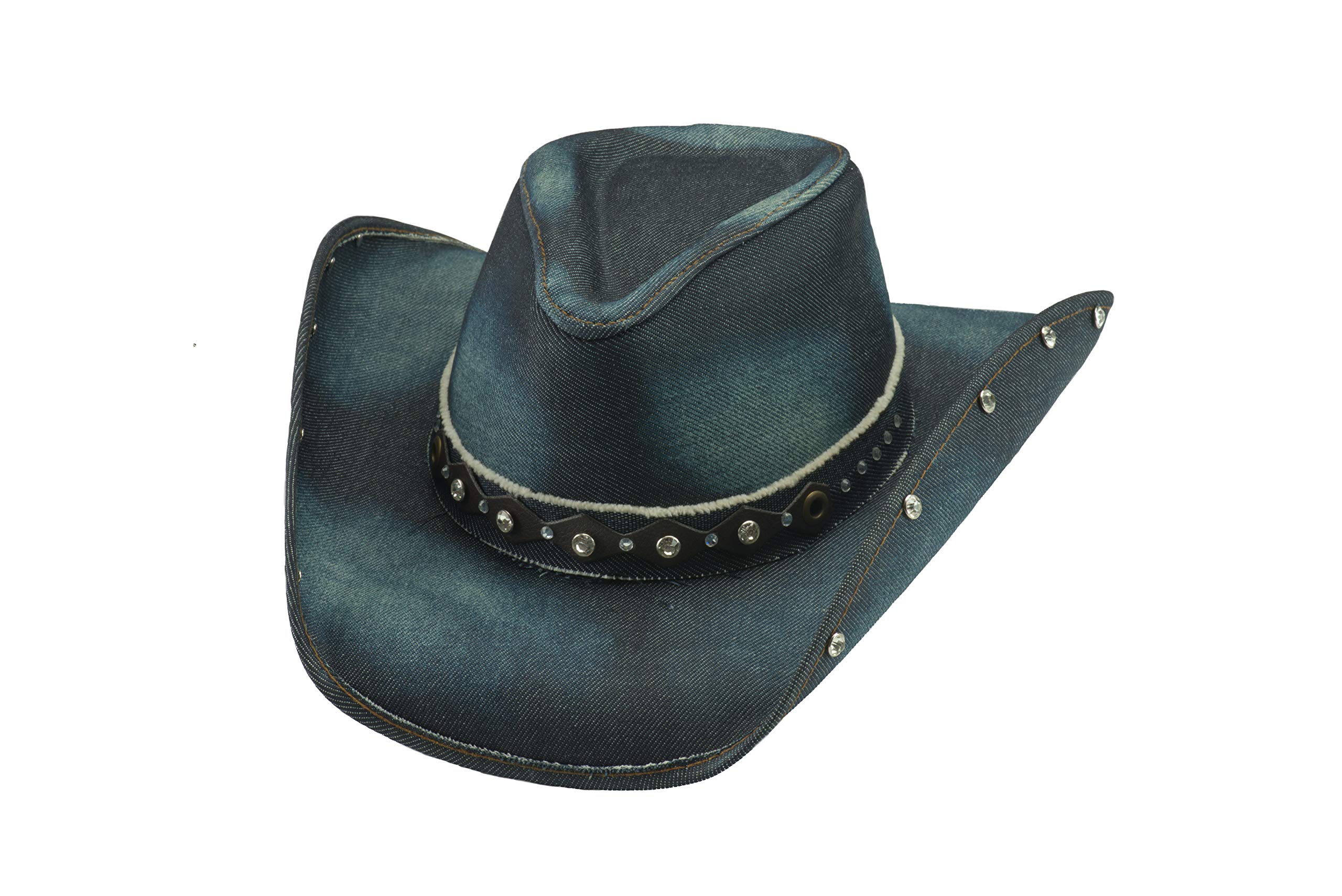 Better Than Yesterday Blue Denim Western Hat Extra Large