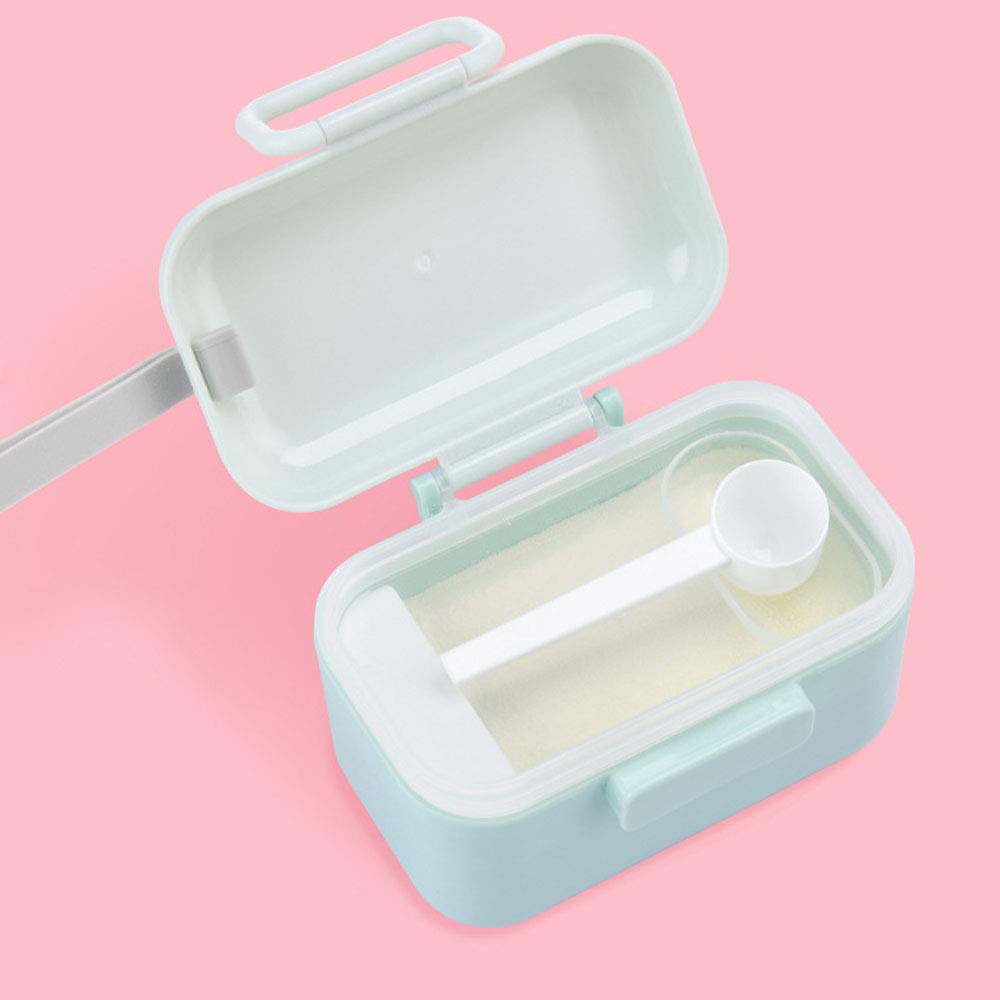 CHDHALTD Baby Milk Powder, Portable Baby Food Storage Box Essential Cereal Infant Milk Powder Box Toddle Snacks Container(400ML,Pink)