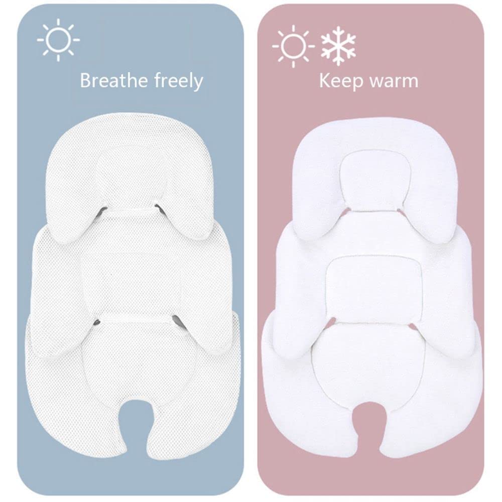CHDHALTD Baby Stroller Cushion, Baby Head Neck Support Pillow Mattress Mesh Liner Mat for Baby Neck Support Pillow(Black)