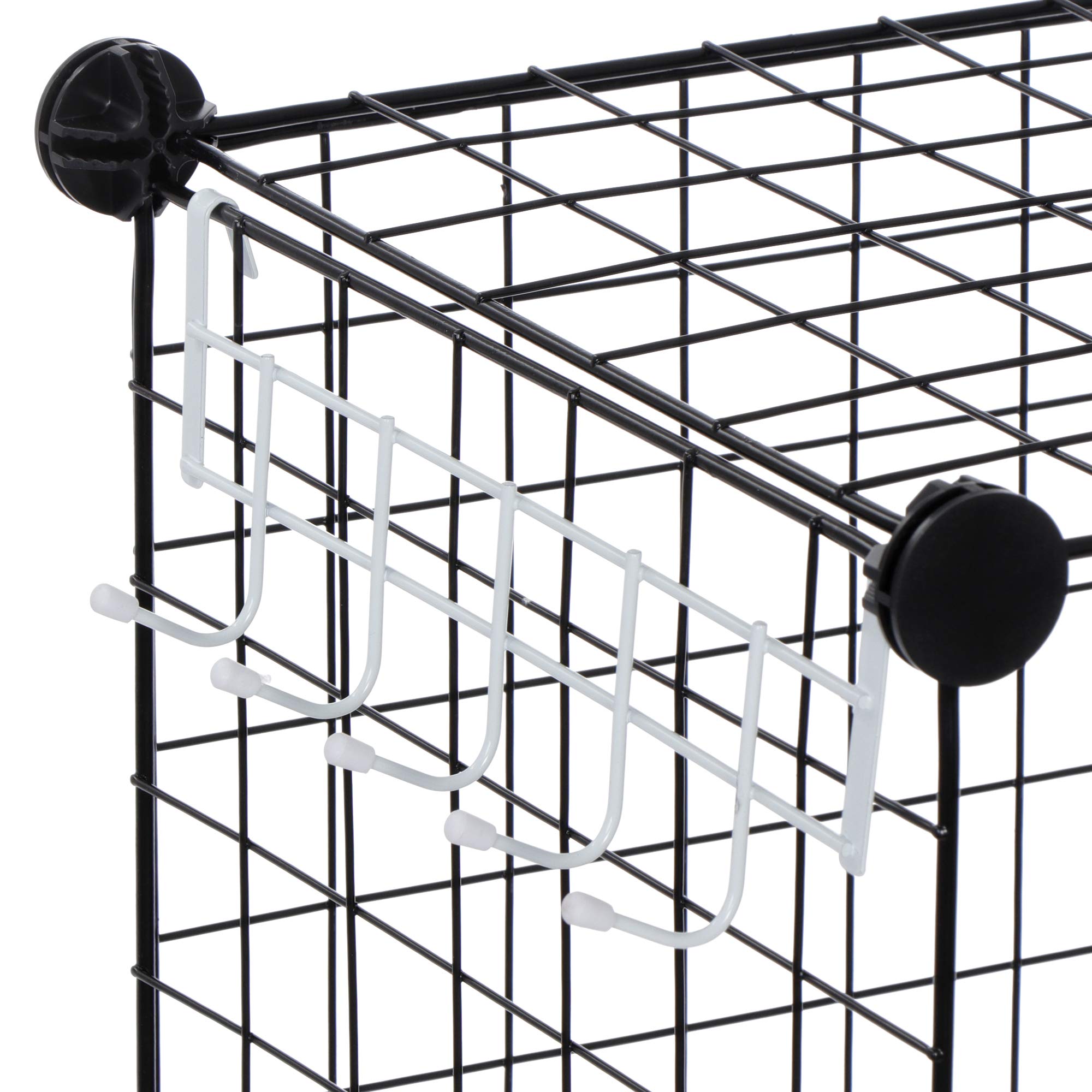 Saturnpower Wire Cube Storage Wardrobe, 12-Cube Metal Grid Storage,Stackable Modular Bookshelf Shelves, Storage Bins Shelving, DIY Closet Cabinet for Living Room, Bedroom, Office, Garage