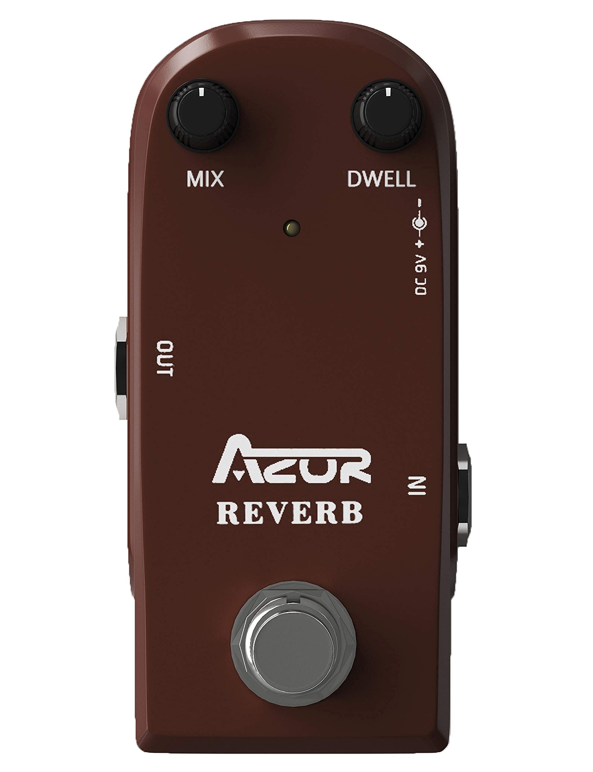 AZOR Pedal Power Adapter with AP311 Spring Reverb Guitar Effect Pedal with True Bypass Aluminium alloy case