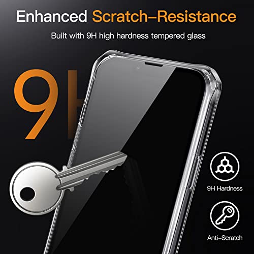 JETech Case for iPhone 14 Plus 6.7-Inch with 2-Pack Tempered Glass Screen Protector, 360 Full Body Shockproof Bumper Phone Cover Protective Clear Back (Clear)