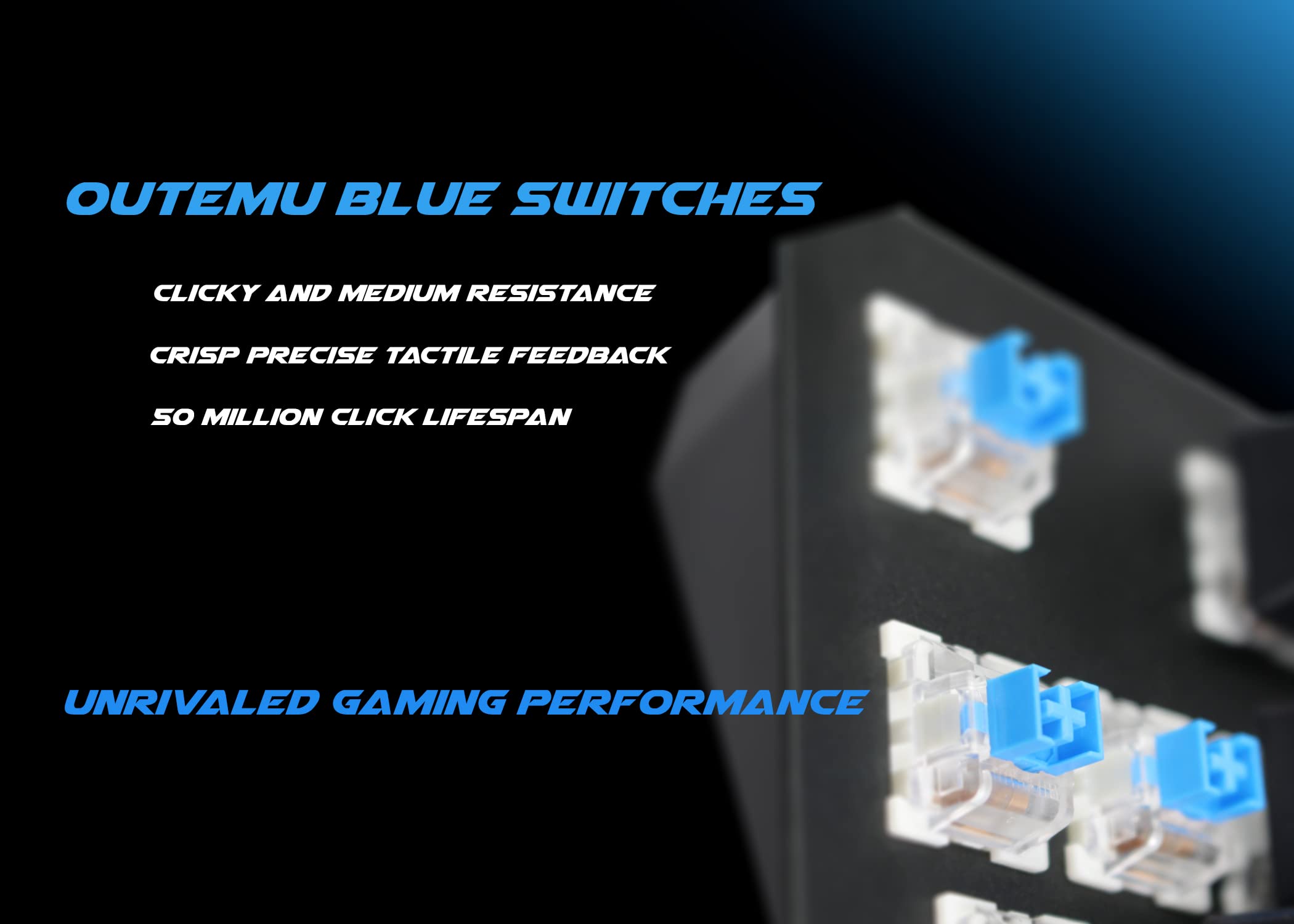 Check Point LED mechanical gaming keyboard for pc, clean and slick aluminum alloy design on The top cover, Rainbow LED lighting, Pluggable Switches, 50 million click lifespan