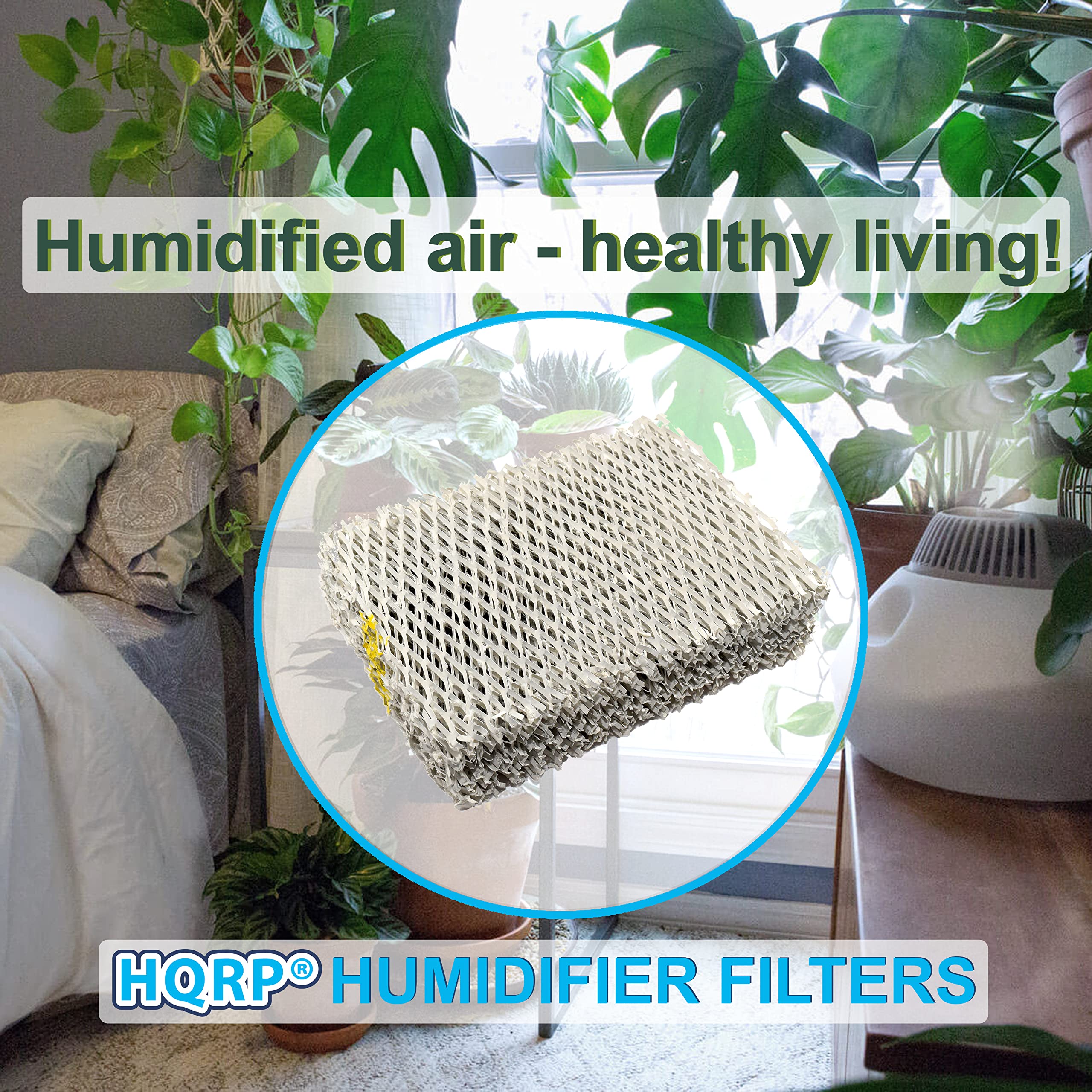 HQRP 2-Pack Humidifier Wick Filter Replacement for Hunter 31941 94124 Compatible with Hunter 33201, 33202, 33204, 33222, 33223, 37201, 37202, 37222, 37223, 36202 Humidifiers