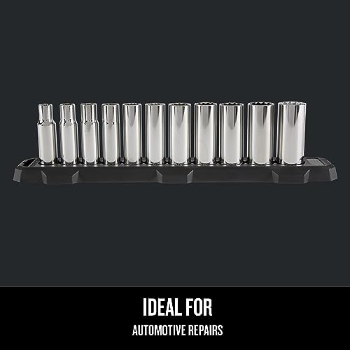 Craftsman Socket Set, SAE, 1/2-Inch Drive, 12-Point, 11-Piece (CMMT12048)