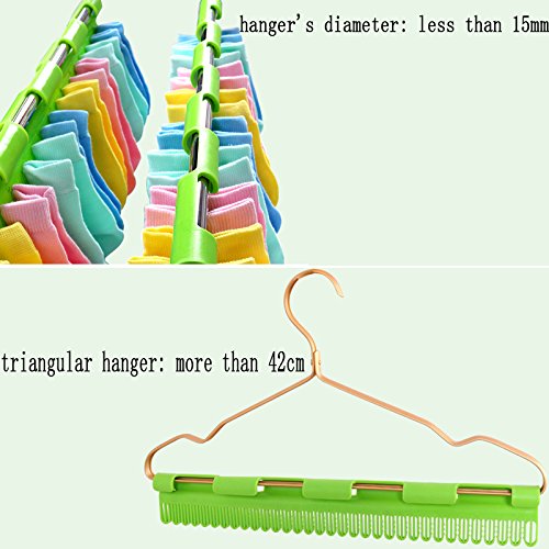 TINTON LIFE 2 Pack Laundry Bathroom Clothes Sock & Underwear Drying Hanger Rack Clip Dryer Airer Clothespin
