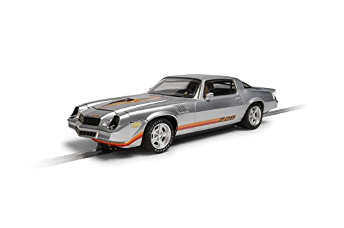 Scalextric Chevrolet Camaro Z28 Silver 1:32 Slot Race Car C4227
