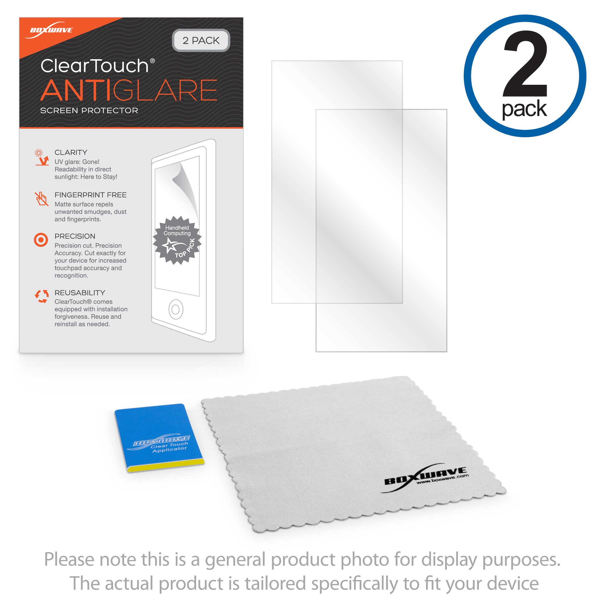 BoxWave Screen Protector Compatible with BOSS Audio BE7ACP - ClearTouch Anti-Glare (2-Pack), Anti-Fingerprint Matte Film Skin for BOSS Audio BE7ACP, BOSS Audio BE7ACP, BE7ACP-C