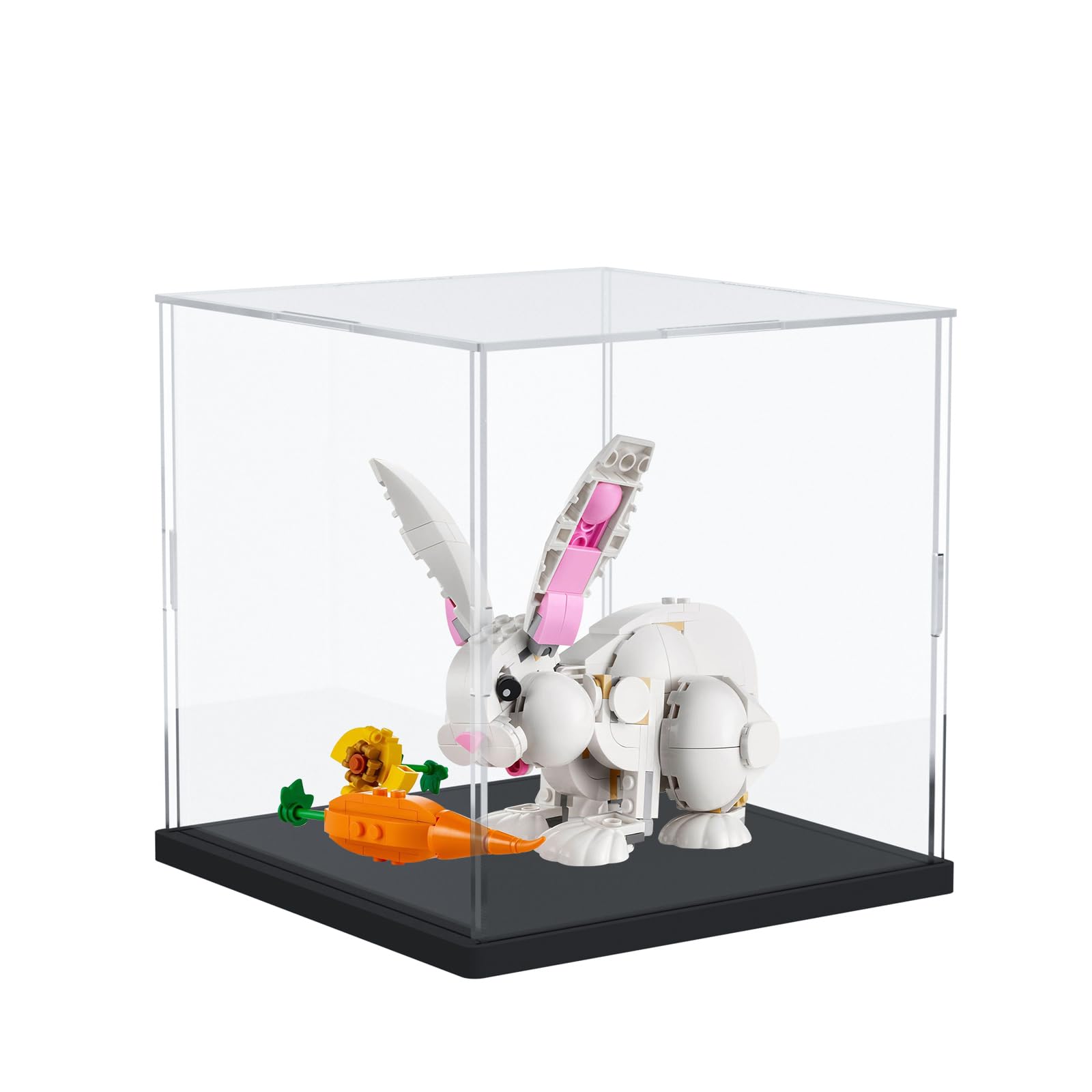 Nynelly Clear Acrylic Display Case for Collectibles,30.7" Tall Dispaly Case for Lego Castle 71040 Toys Self-Assembly Large Display Box with Base Countertop Showcase for Figures,20.1x15x31.1 in