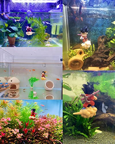 JSUPMKJ 2 Pieces Floating Fish Tank Decorations Lovely Cartoon Character Aquarium Decoration Floating Device Fish Tank Accessories Fish Playmate for All Kinds Fish Tanks