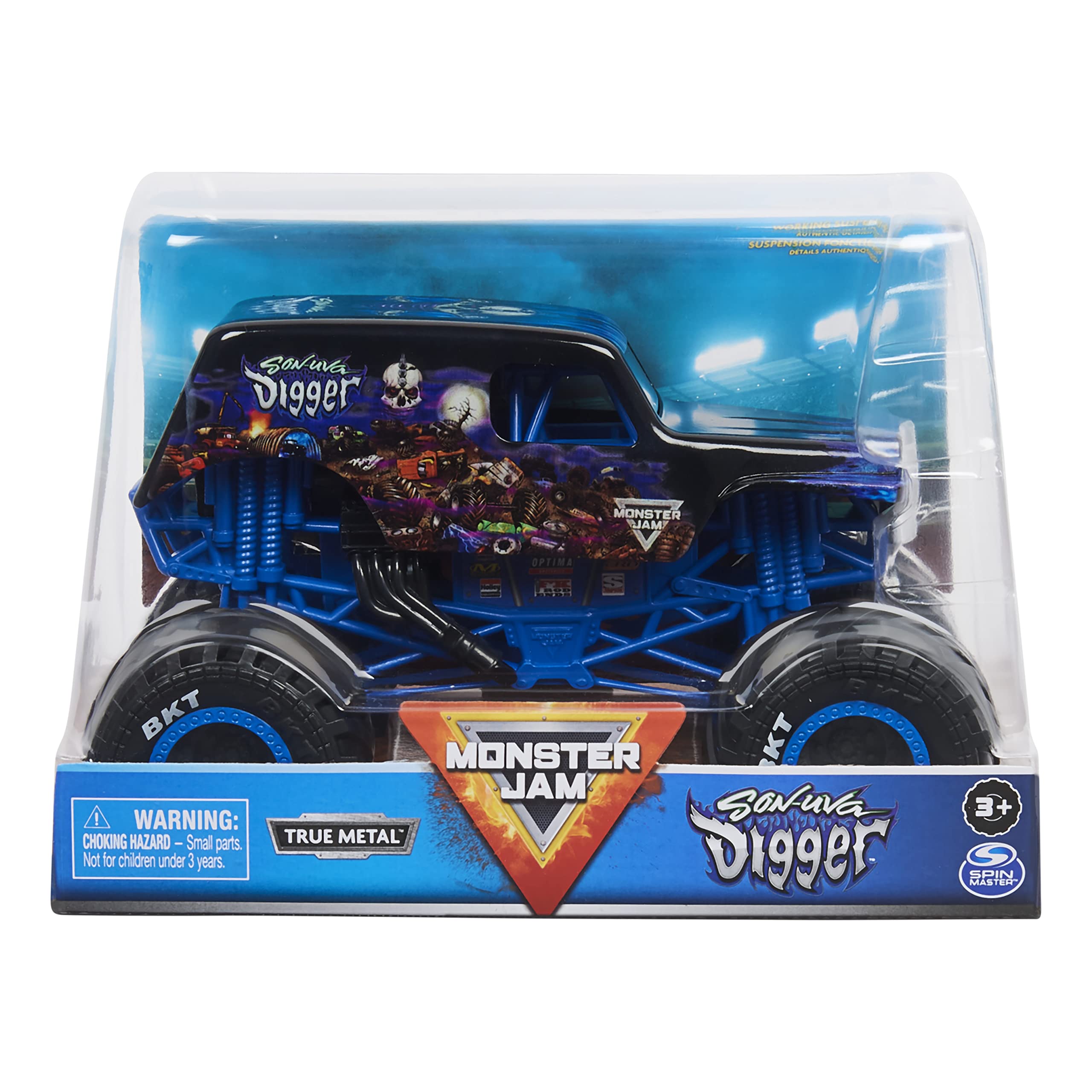 Monster Jam, Official Son-Uva Digger Monster Truck, Collector Die-Cast Vehicle, 1:24 Scale