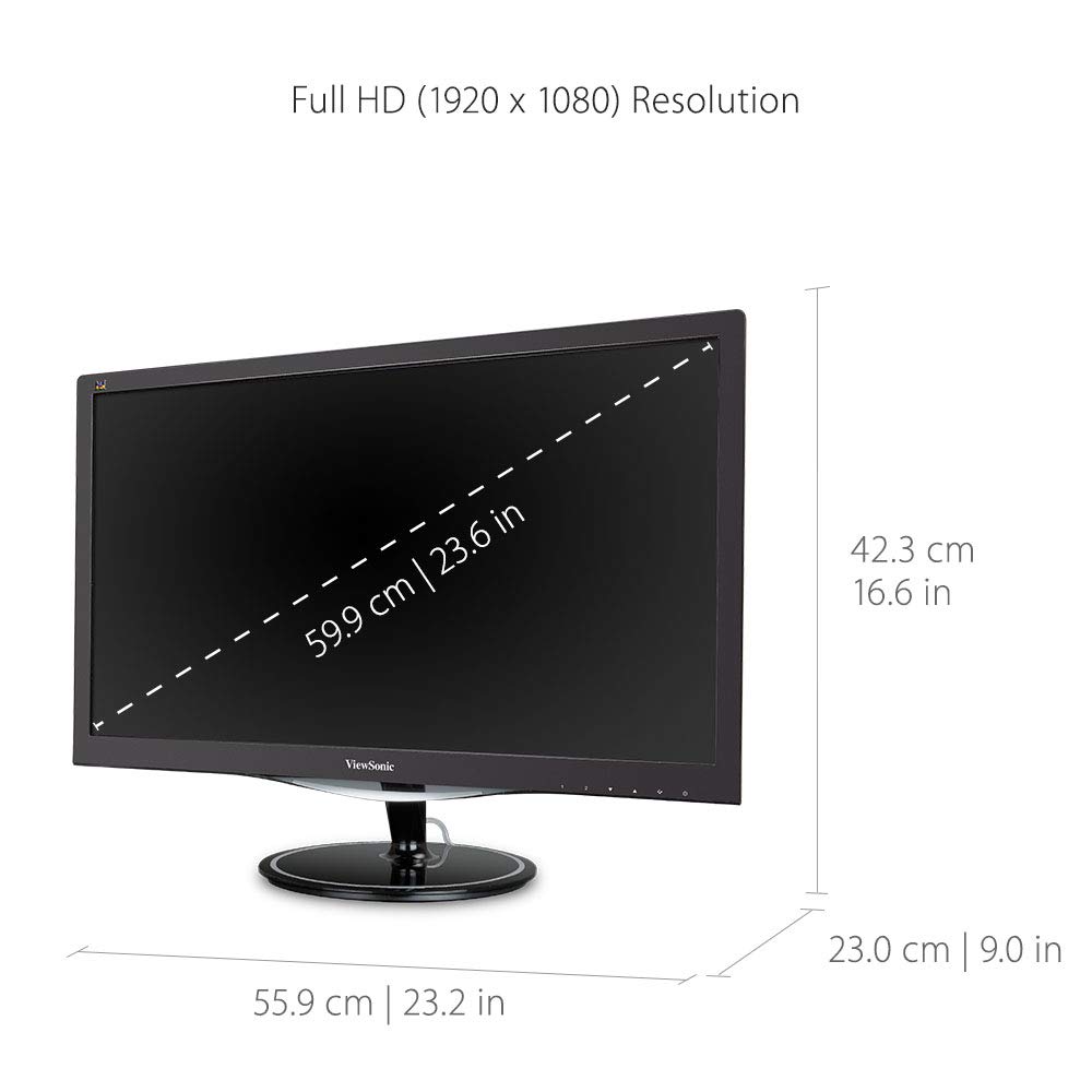 ViewSonic VX2457-MHD 24in 2ms 1080p FreeSync Gaming Monitor HDMI, DisplayPort (Renewed)