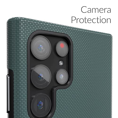 Crave Dual Guard for Samsung Galaxy S22 Ultra Case, Shockproof Protection Dual Layer Case for Samsung Galaxy S22 Ultra, S22 Ultra 5G - Forest Green