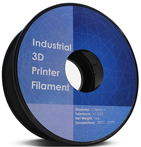 Superior White PLA 3D Printer Filament by Industrial 3D with Odorless Printing - 1.75mm 1kg (2.2lbs) Spool +/- 0.03mm Accuracy