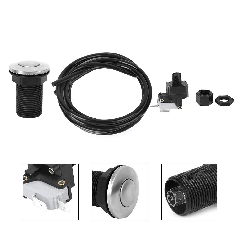 Haofy Air Activated Push Switch Button for Garbage Disposal Bathtub, Kit with Lock Function