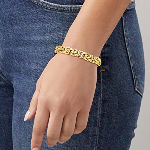 Canaria 10kt Yellow Gold Byzantine Bracelet. 7 inches