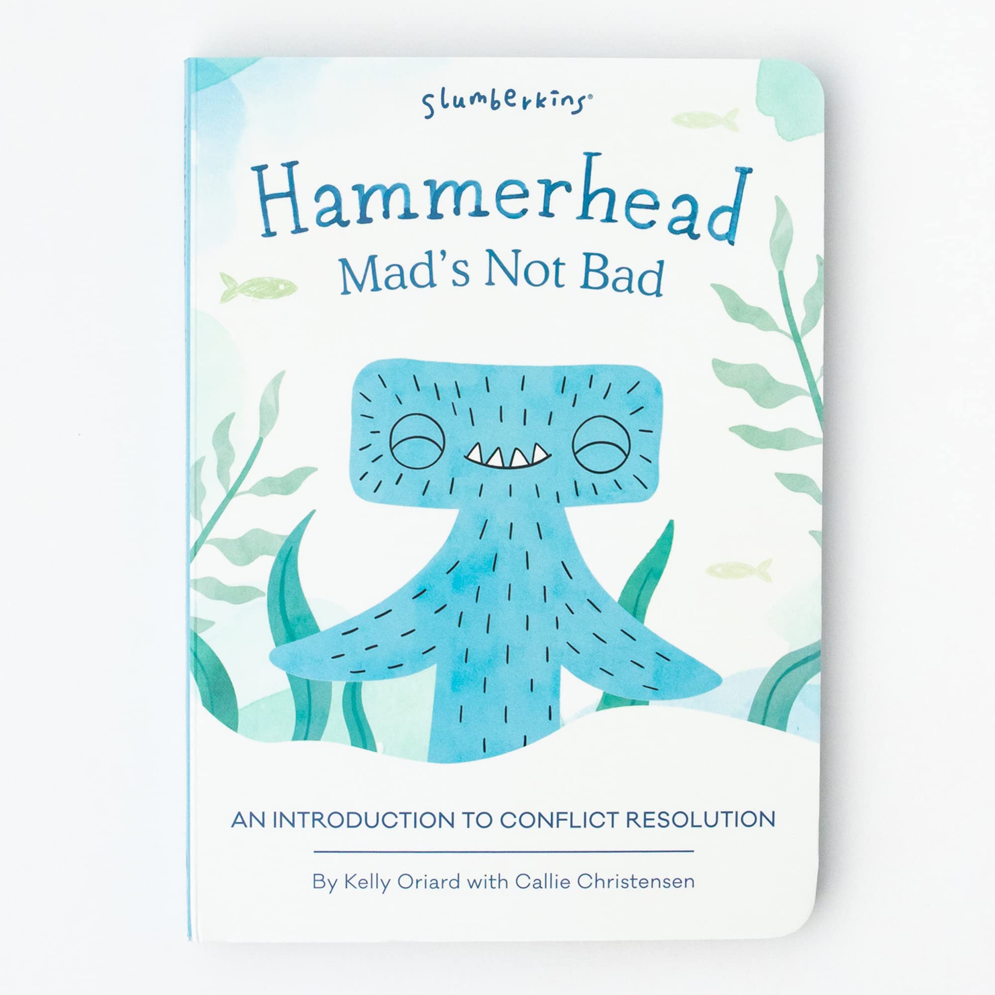 Slumberkins Hammerhead Kin Board Book and Stuffed Animal Set | Promotes Conflict Resolution, Social Skills & Responsibility | Social Emotional Learning & Development | 14” Soft Plush