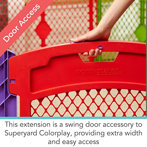 Toddleroo by North States Superyard Colorplay Ultimate 2 Panel Extension, Made in USA: Increases play space up to 34.4 sq. ft. (Adds 64", Multicolor)