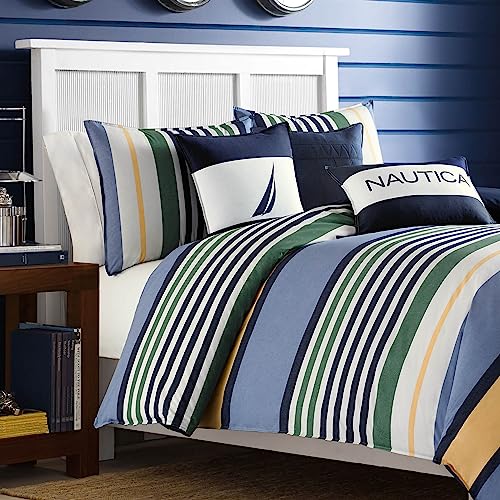 Nautica Dover Cotton Comforter Set, Full/Queen, Blue