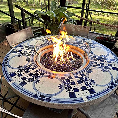 Celestial 23" x 6" Round Wind Guard, fits Celestial 19β Round Fire Pit Burner Pans for Gas Fire Pits