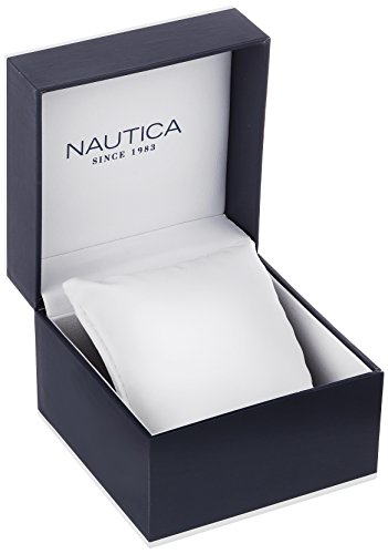 Nautica Men's N14555G NST Stainless Steel Watch with Blue Resin Band