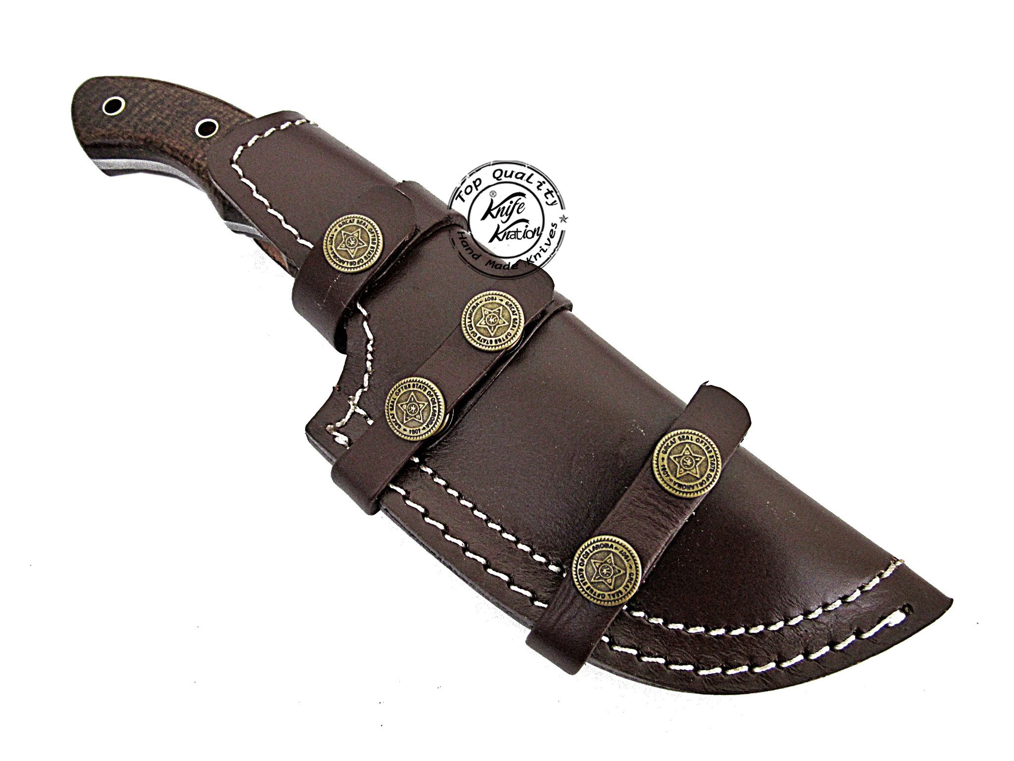 Beautiful Brown Micarta Handmade Damascus Steel Tracker Hunting Knife Prime Quality