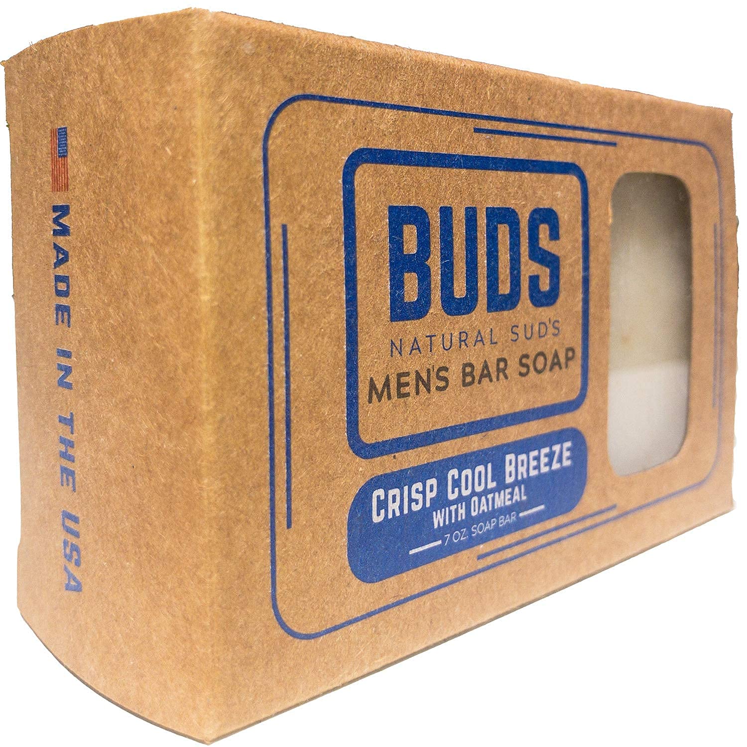 Ball Bar Soap for Men - Natural Men's Oatmeal With Organic Shea Butter, Olive Oil and Oat for Exfoliation - Cold Process Handmade Oversized for Happy Nuts
