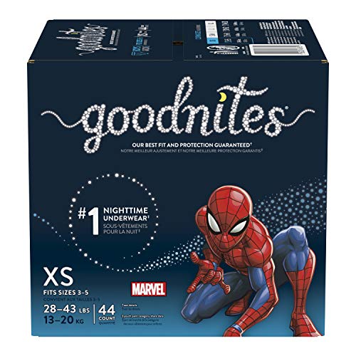 GoodNites Bedwetting Underwear for Boys, Xs, 44 Ct, Size 3-Boy, 44 Count