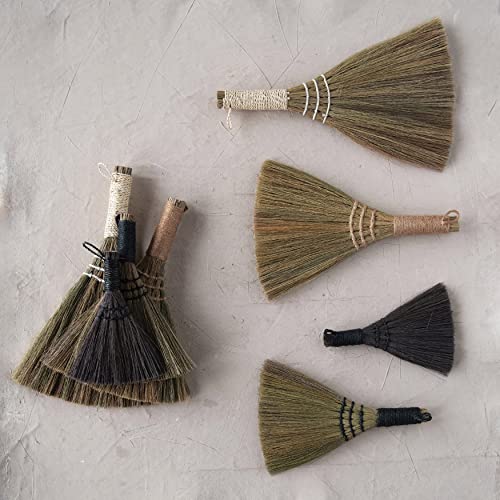 Creative Co-Op Yarn Wrapped Handles, Multi Color Neutrals, Set of 4 Whisk Broom, 4