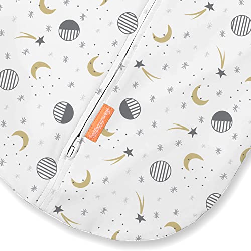 SwaddleMe Arms Free Convertible Pod β Size Large, 3-6 Months, 2-Pack (Lucky Star) Zip-up Baby Swaddle Helps Transition to Arms Out Sleep for Safe Rolling and Self-Soothing
