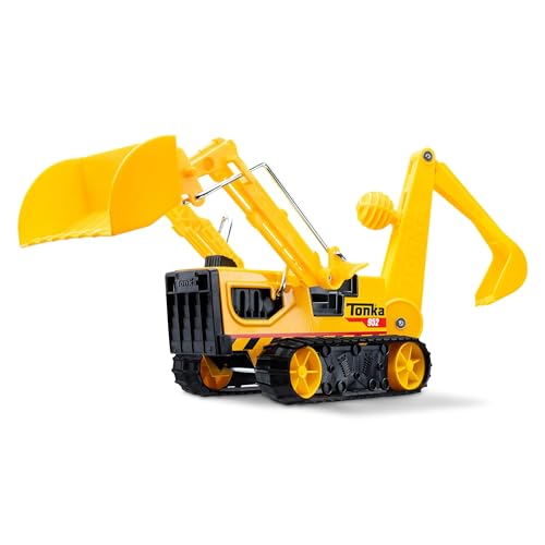 Tonka Steel Classics Trencher - Made with Steel & Sturdy Plastic, Yellow Toy Construction Truck, Boys and Girls, Kids, Toddlers, Ages 3+