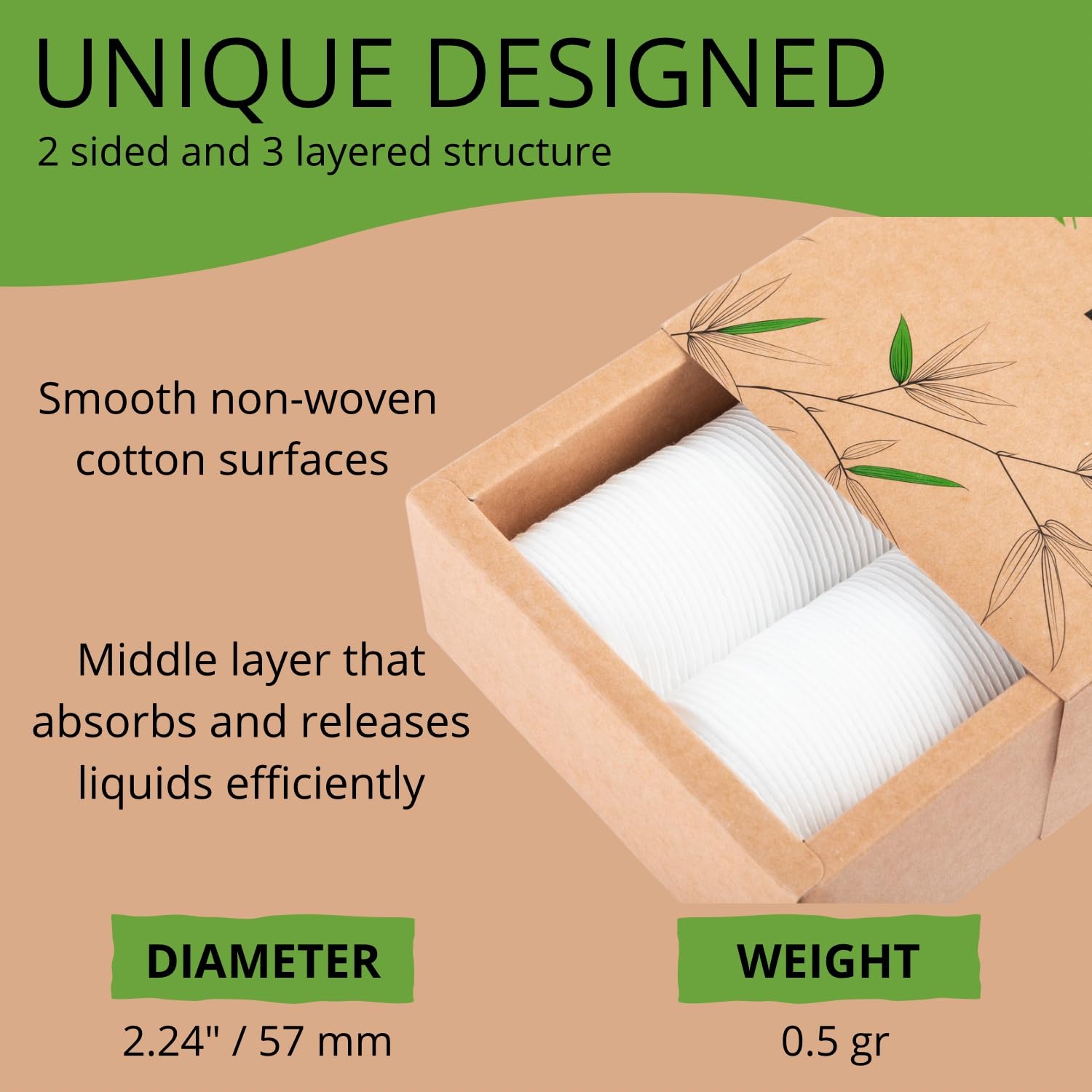 Beautiful Mind Cotton Rounds Makeup Remover Pads β Pack of 200 β Lint Free Eco-Friendly & Compostable β Use as Makeup Applicator, Nail Polish Remover, or Baby Care Pad β Kraft Box