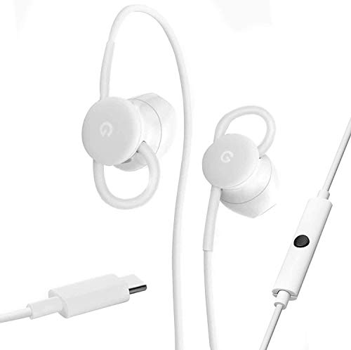 Google USB-C Wired Digital Earbud Headset for Pixel Phones - White