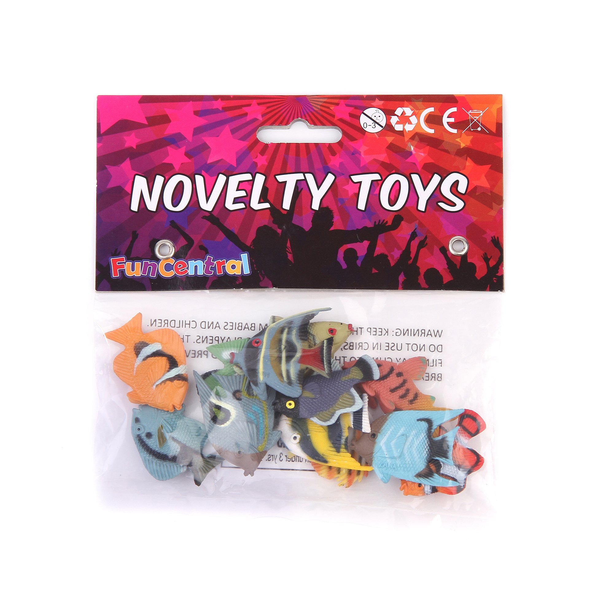 Fun Central 24 Pieces - Mini Tropical Fish Party Favor, Fish Figure for Kids - Assorted Styles