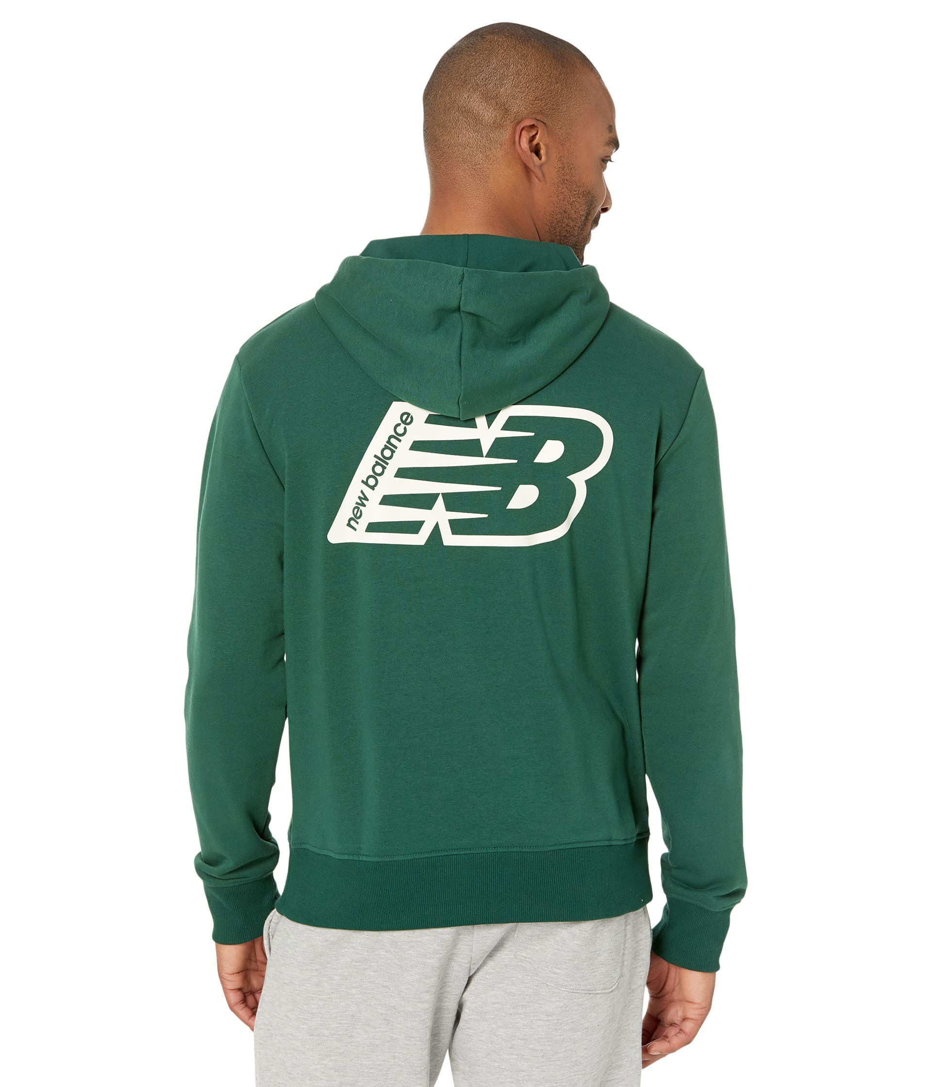 New Balance Men's NB Essentials Fleece Hoodie, Black, Large