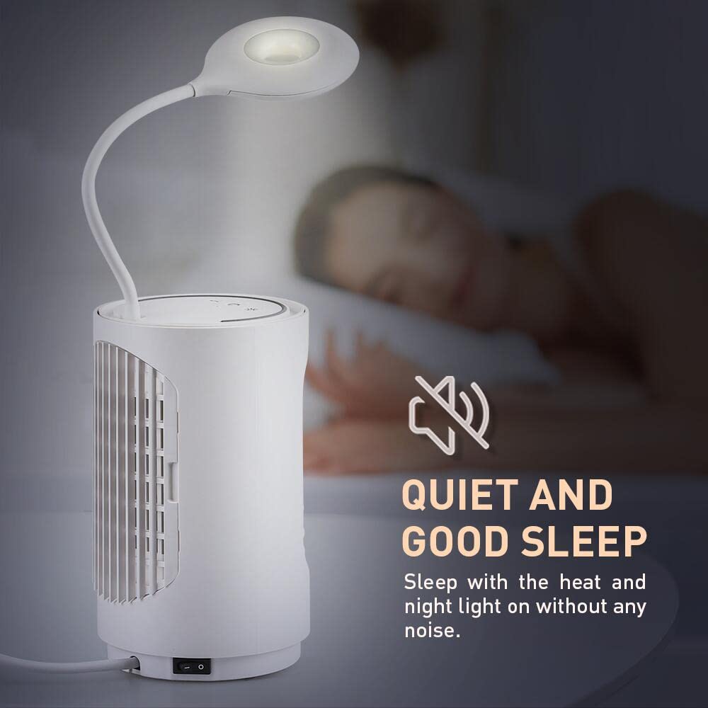 ibo Electric Space Heater Ceramic Small Heater with LED Light, 500W Heater Fan 4 in 1 Desk Heater for Home Office and Indoor