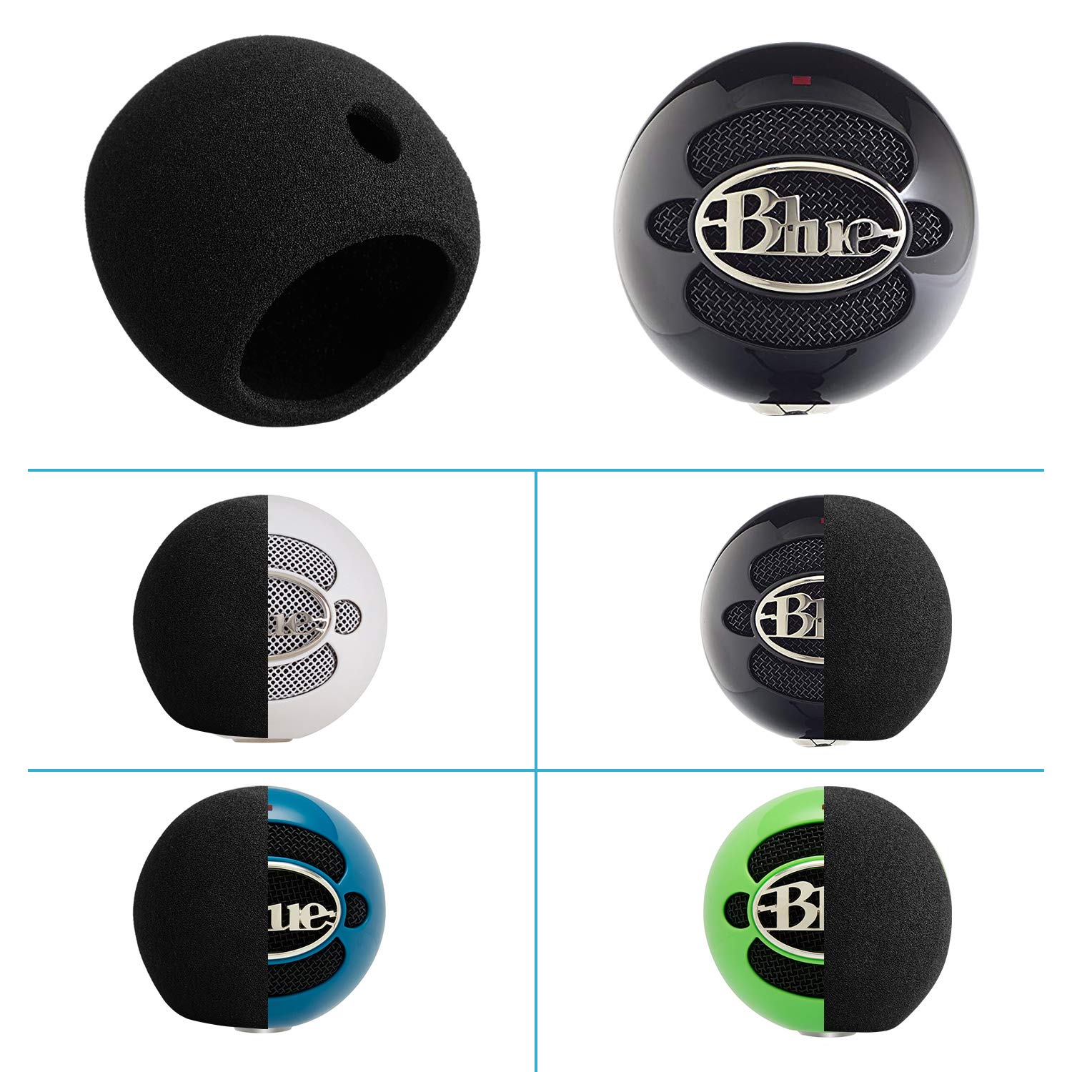 Furry Windscreen Muff Cover Compatible with Blue Snowball Ice,ChromLives Mic Muff Cover, Deadcat Wind Microphone Cover for Recordings,Broadcasting,Singing