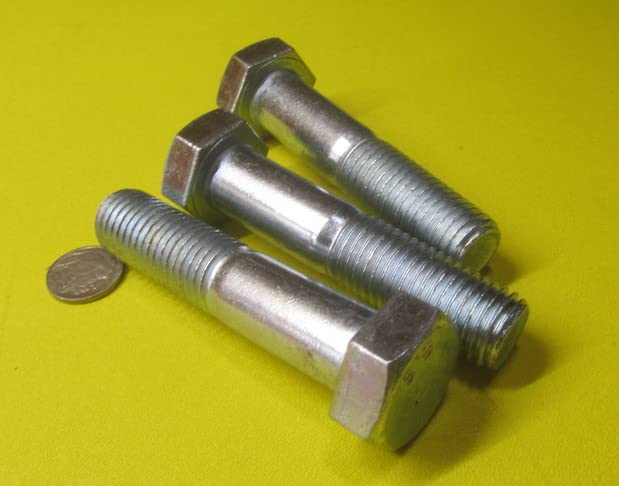 Class 8.8 Zinc Steel Bolts PT M20 x 2.5 mm x 90 mm Long, 3 Pcs